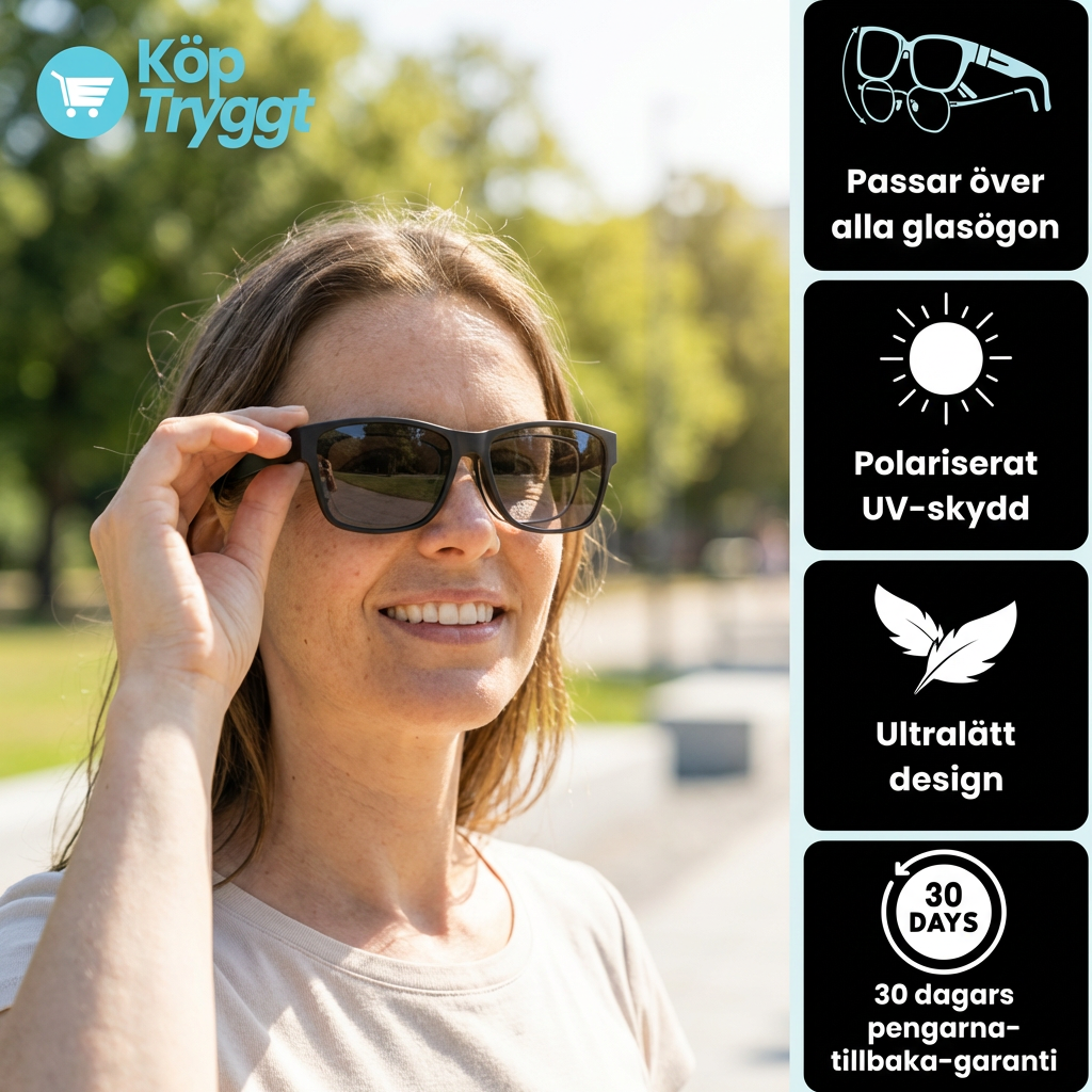 Aurora Optik™ | Solglasögon du bara sätter över dina glasögon – 1+1 gr ...